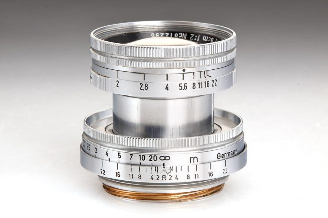 Leitz Summitar * 2/5cm M39 thorium-oxide glass lens 1950 ...